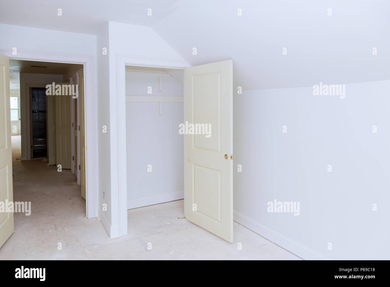 Home renovation of new construction of Drywall Plasterboard Interior ...