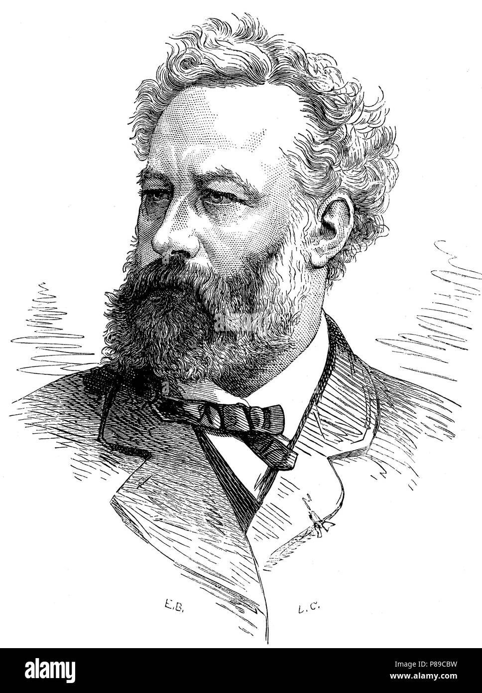 Jules Verne (1828-1905), escritor francés especialmente conocido por ...