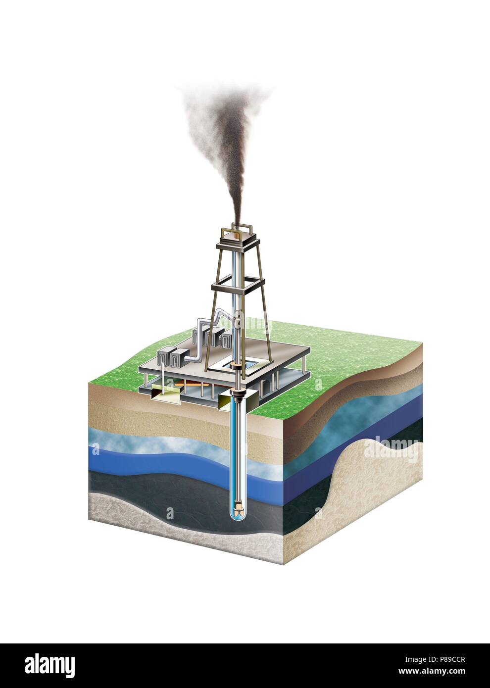 Oil drilling rig Stock Photo - Alamy