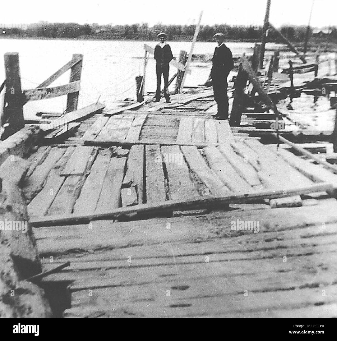 Floating bridge Black and White Stock Photos & Images - Alamy