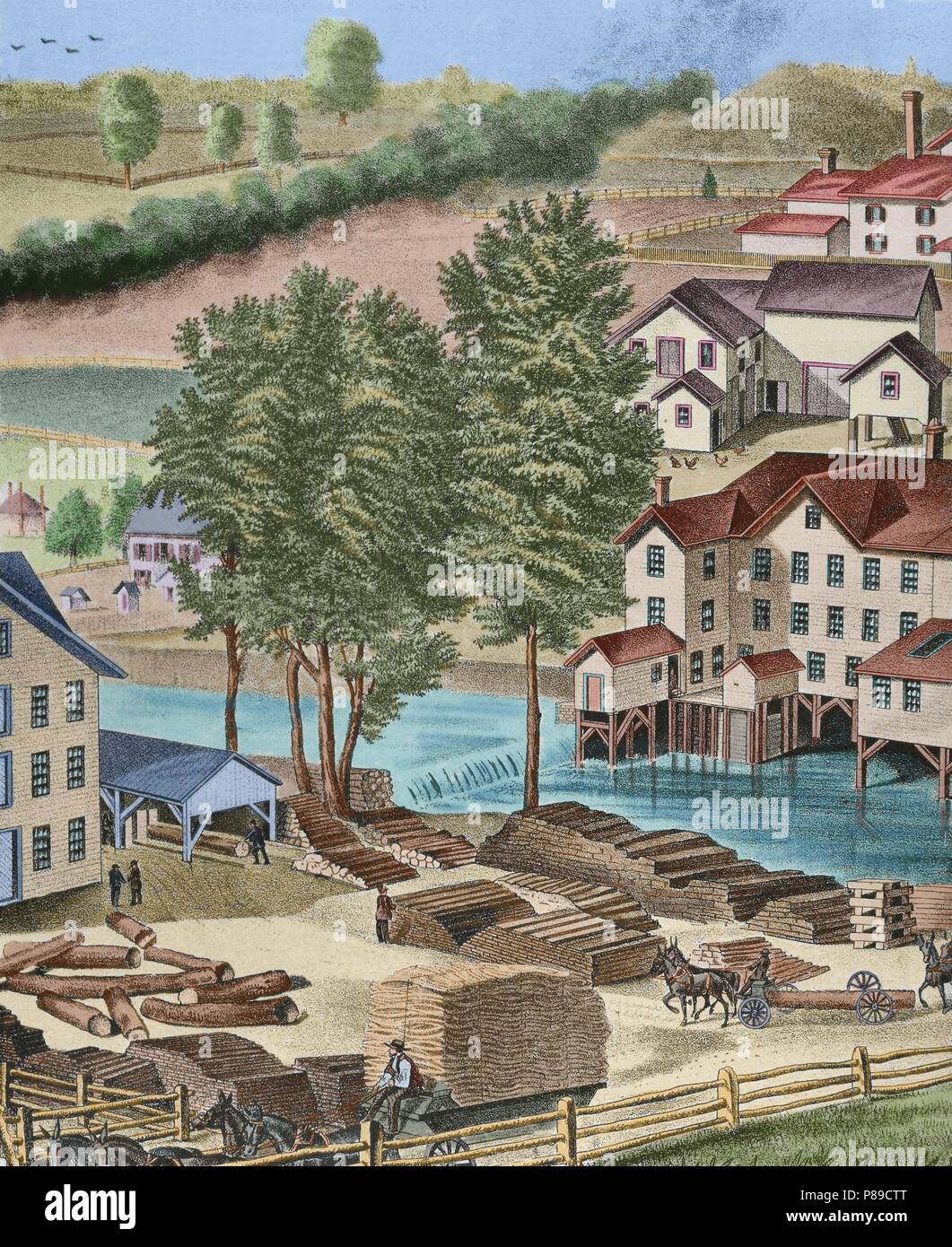 Lumber industry 19th century hi-res stock photography and images - Alamy