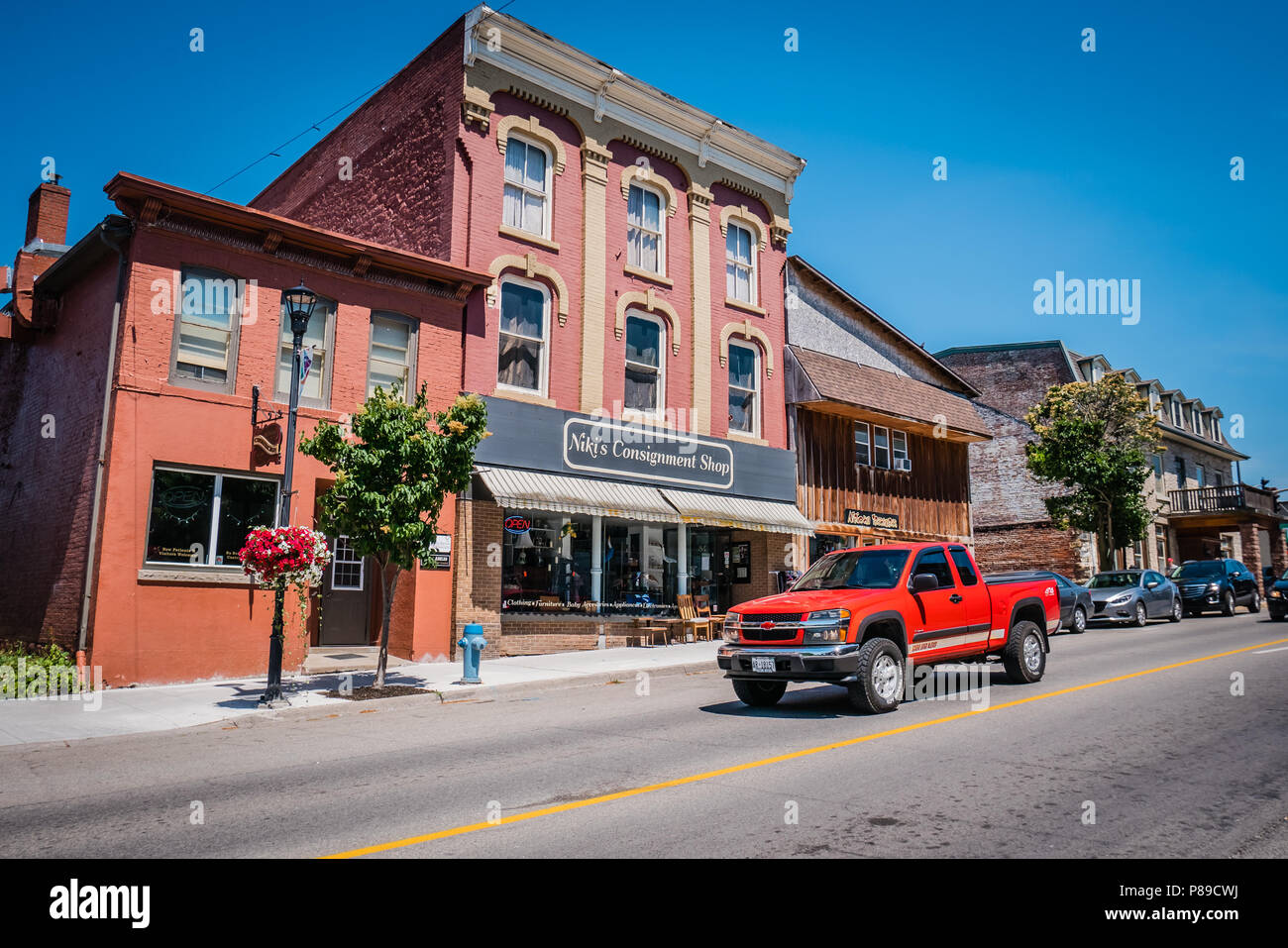 Canadian small town Gananoque Stock Photo - Alamy