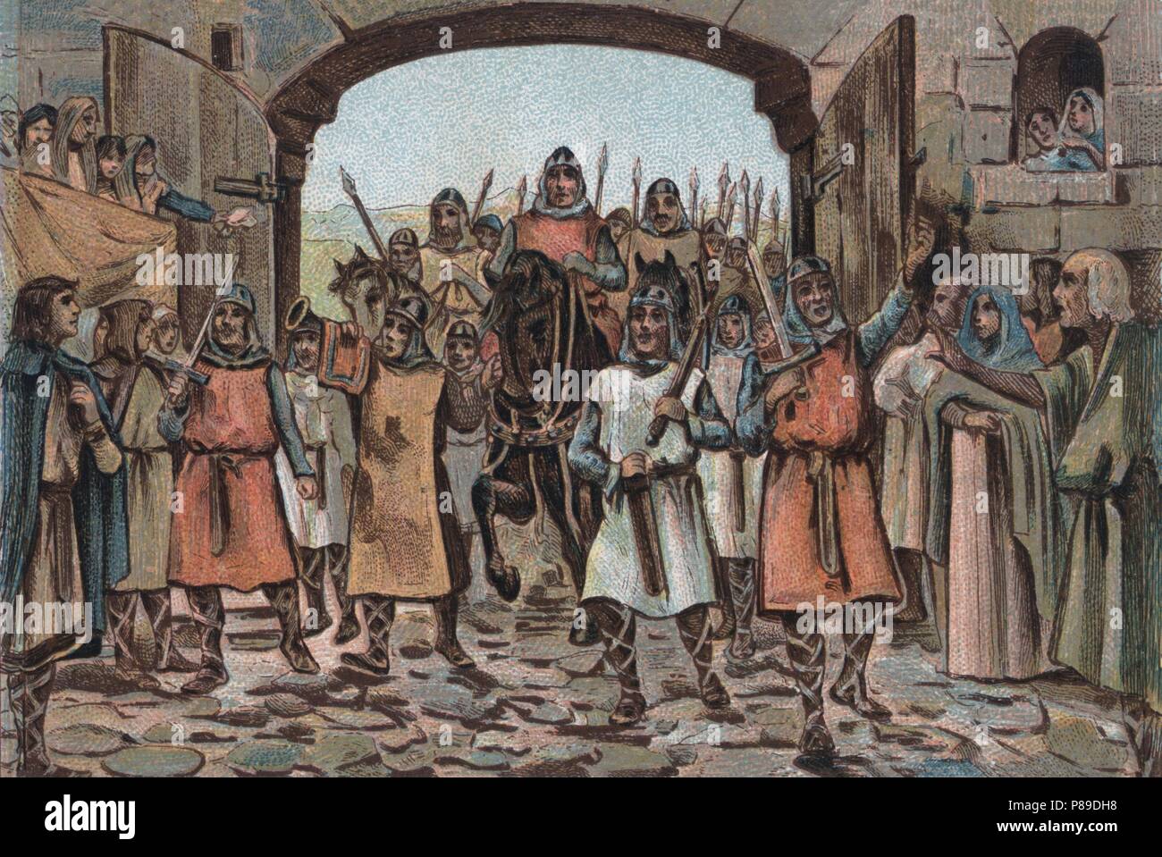 Historia de España. Entrada de Ataulfo (372-415), rey de los visigodos ...