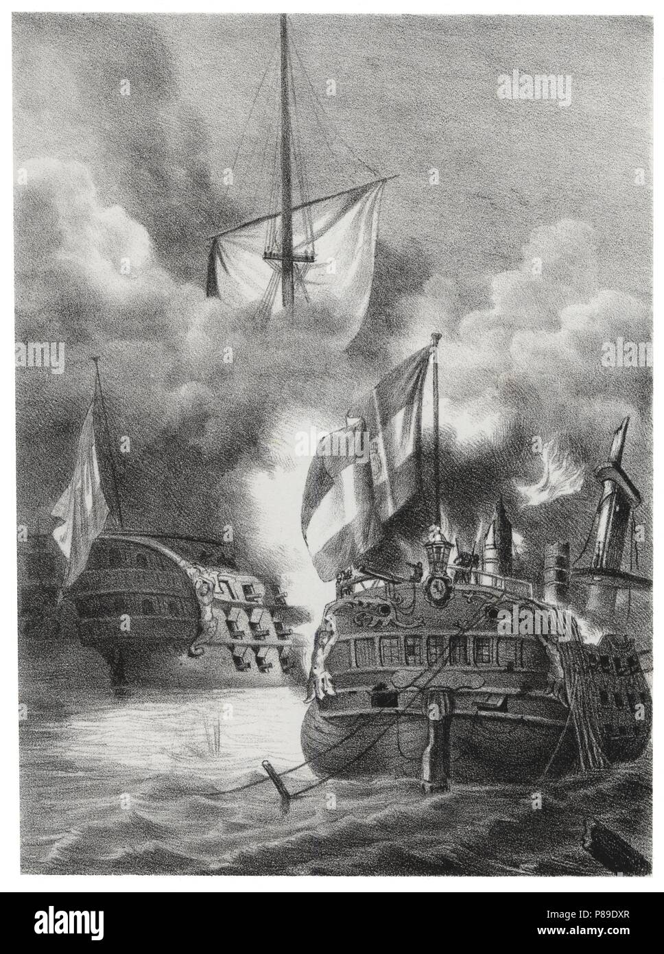 Historia de España. Destrucción de los navíos españoles San ...