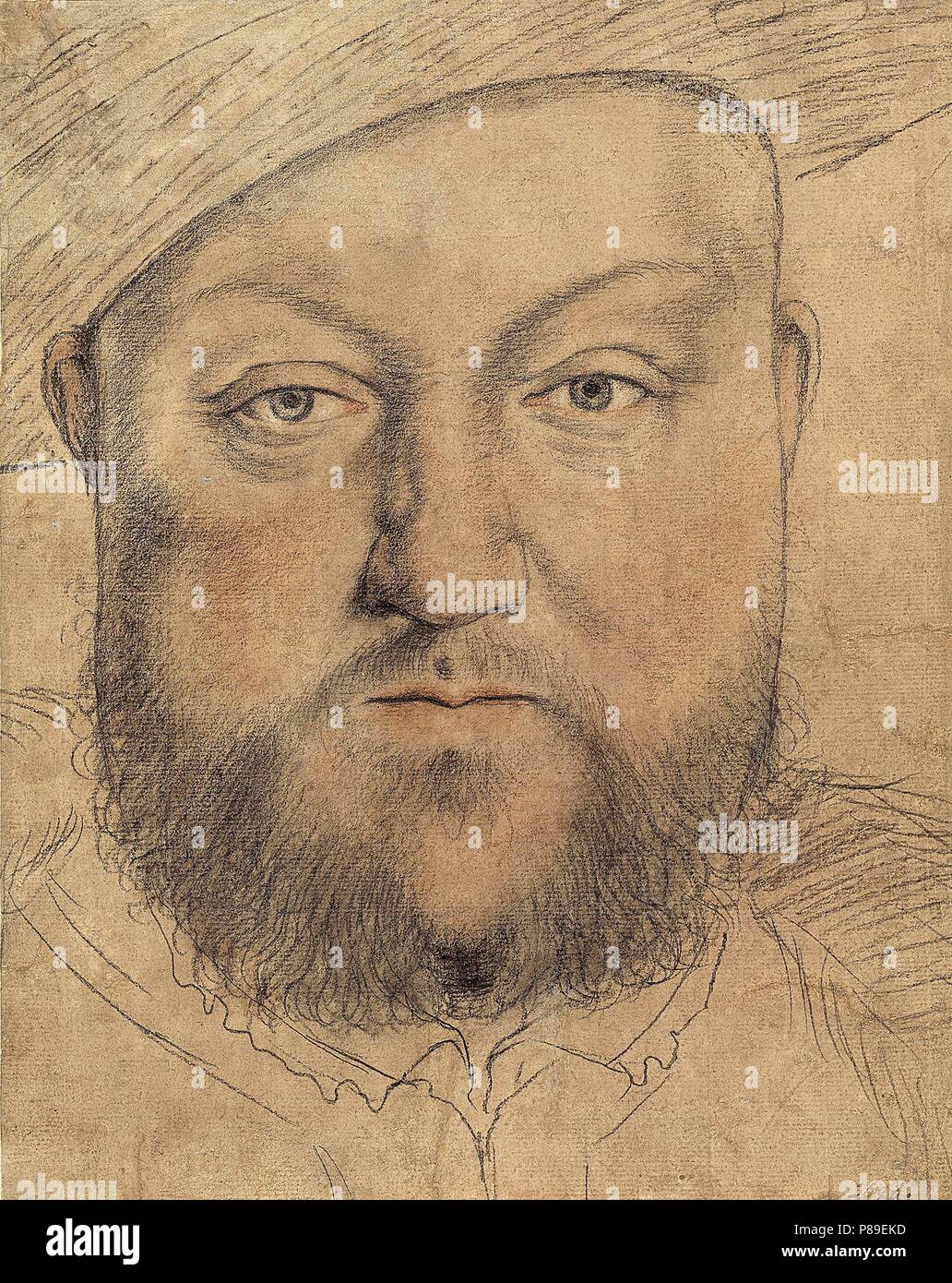 Portrait of King Henry VIII of England. Museum: Staatliche Graphische ...