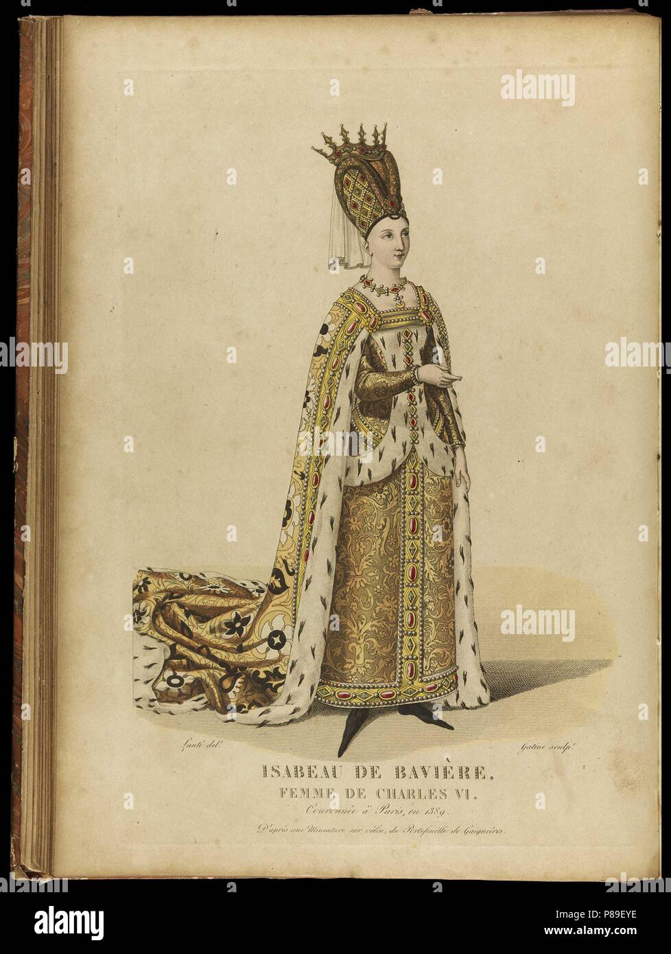 Isabeau de Bavière, Queen of France. Museum: PRIVATE COLLECTION Stock ...
