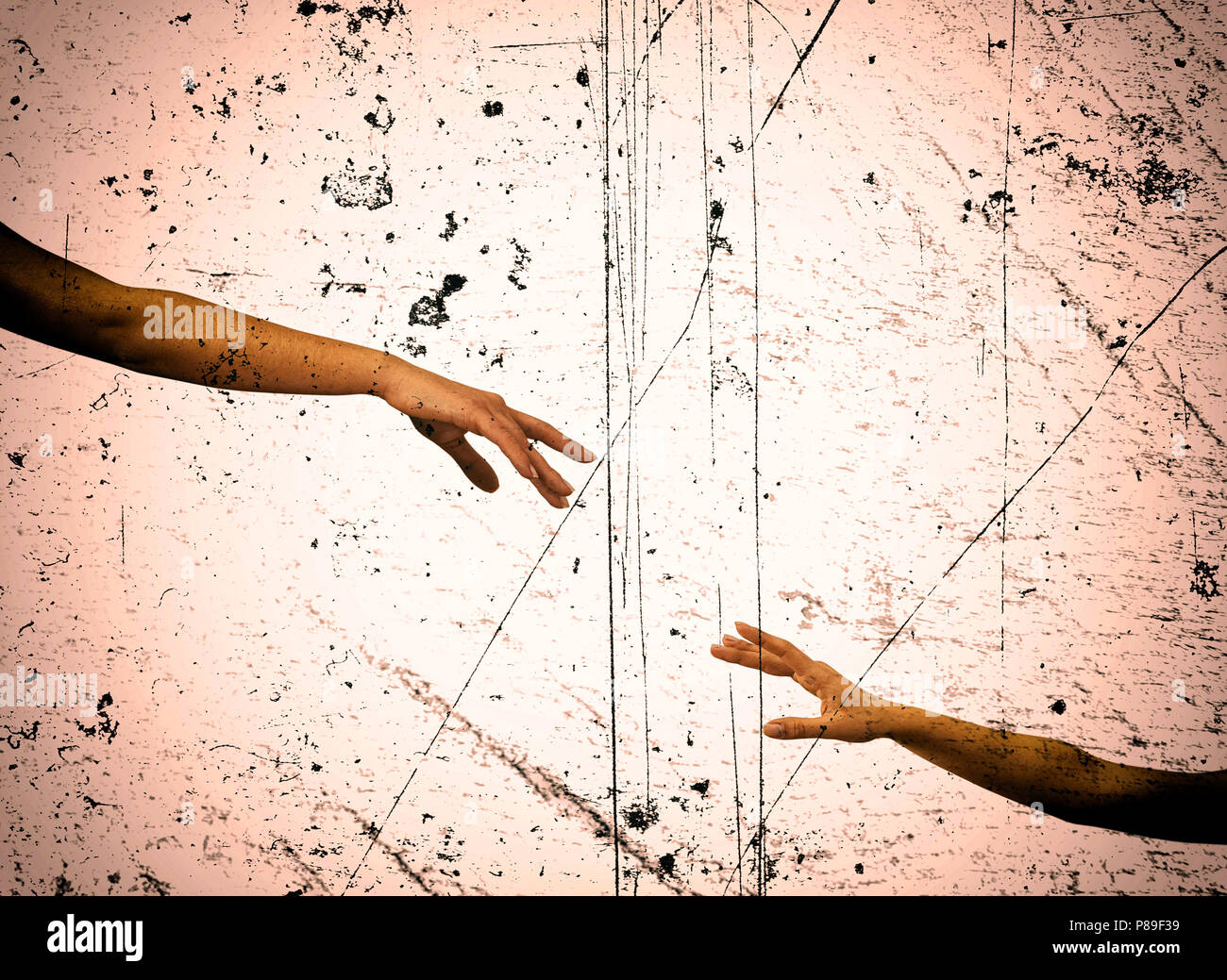 An image of hands reaching each other Stock Photo - Alamy