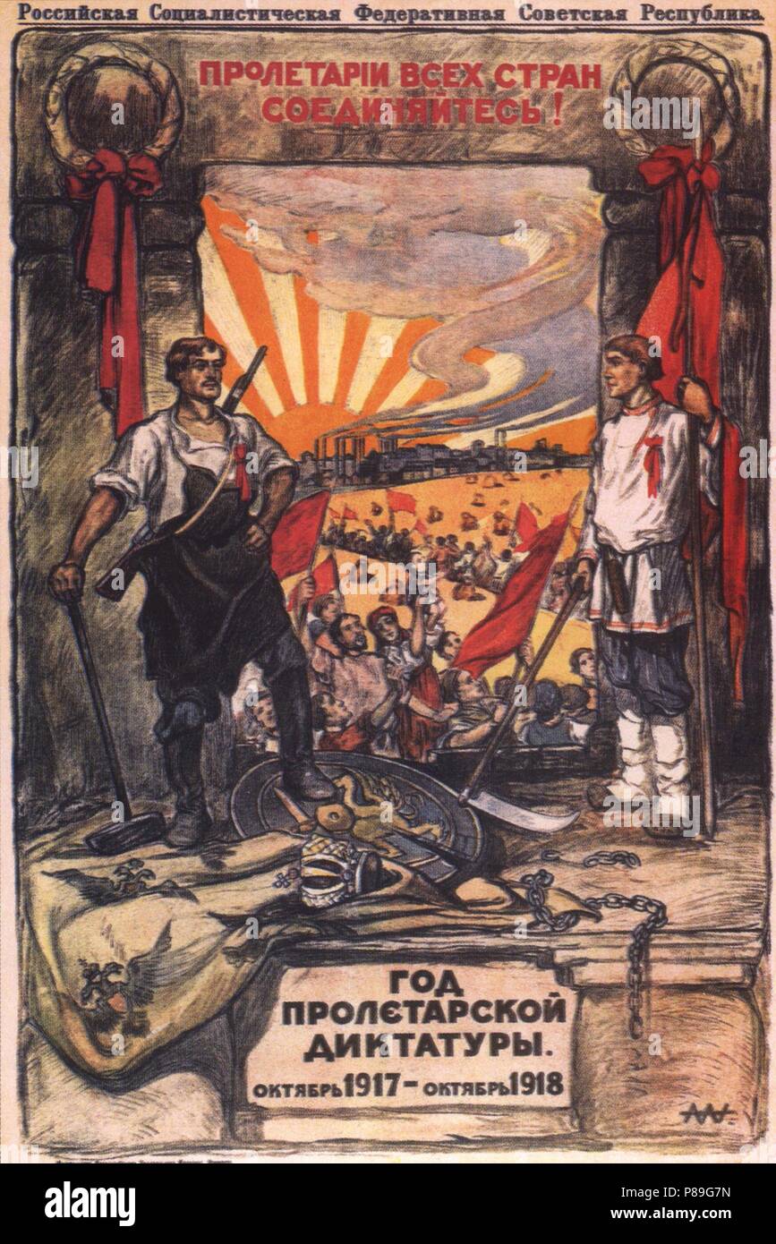 The Proletarian dictatorship's year: October 1917—October 1918 (Poster ...