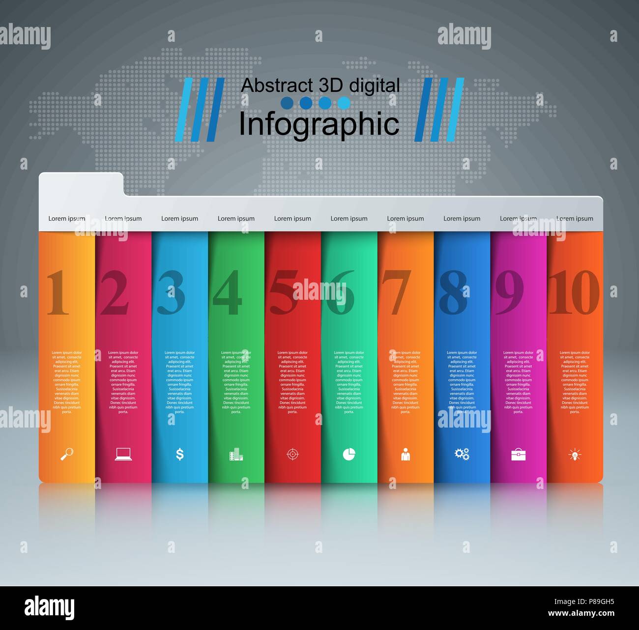 Infographic design. List of 10 items Stock Vector Image & Art - Alamy