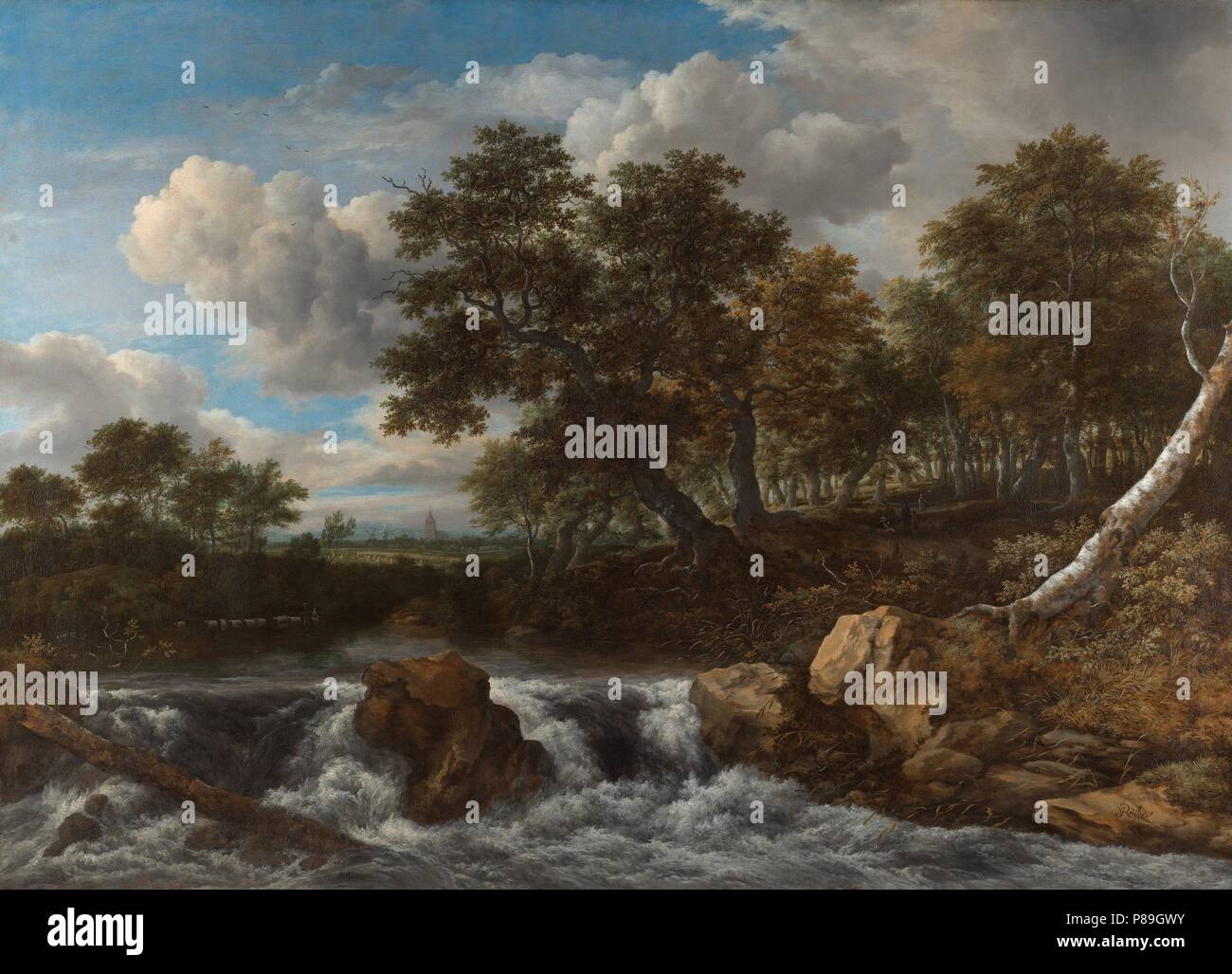 Landscape with Waterfall. Museum: Rijksmuseum, Amsterdam Stock Photo ...