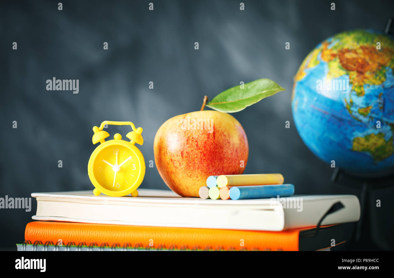 Back to school background with school supplies Stock Photo - Alamy