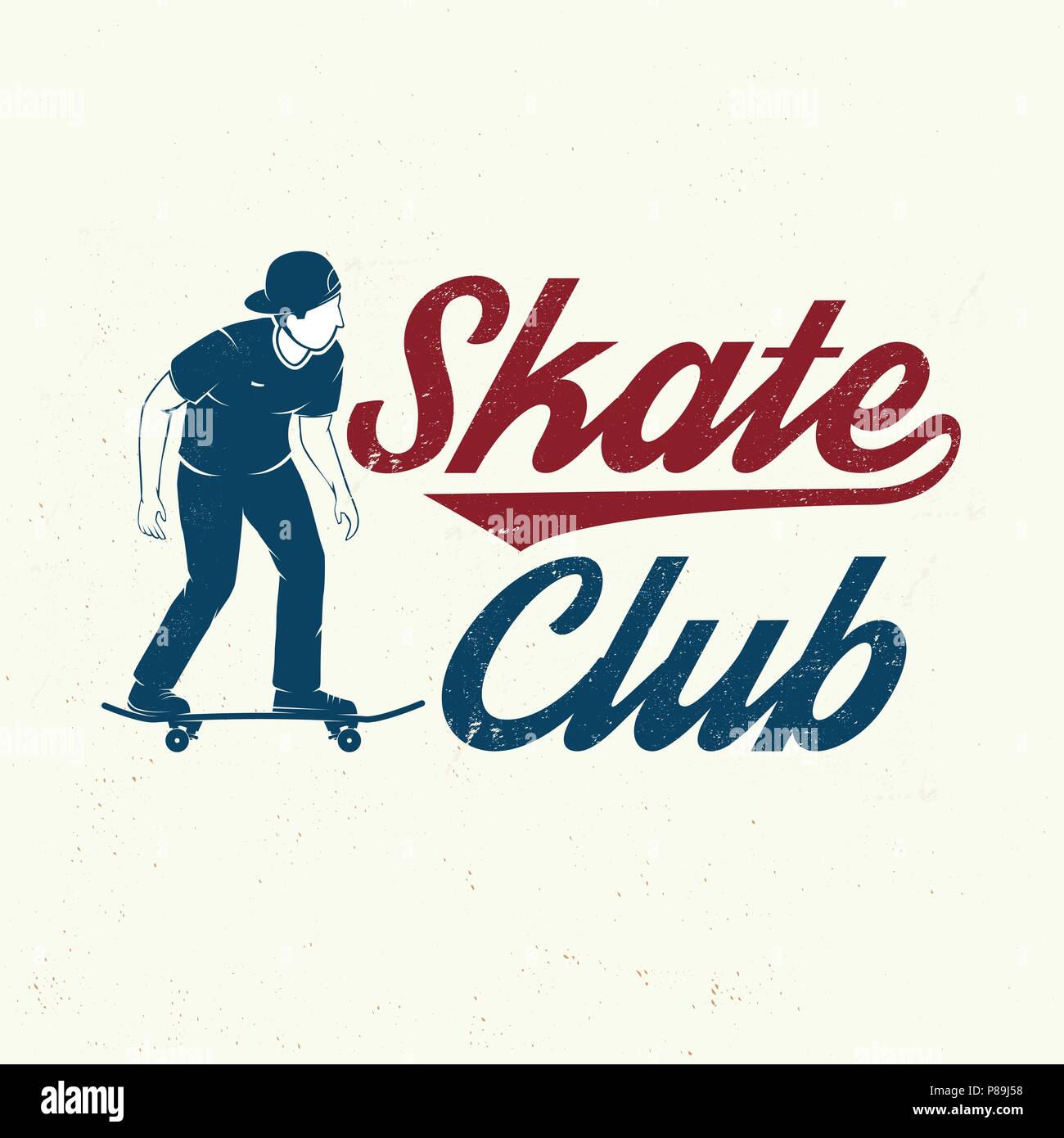 Skate club badge. Vector illustration. For skate club emblems, signs ...