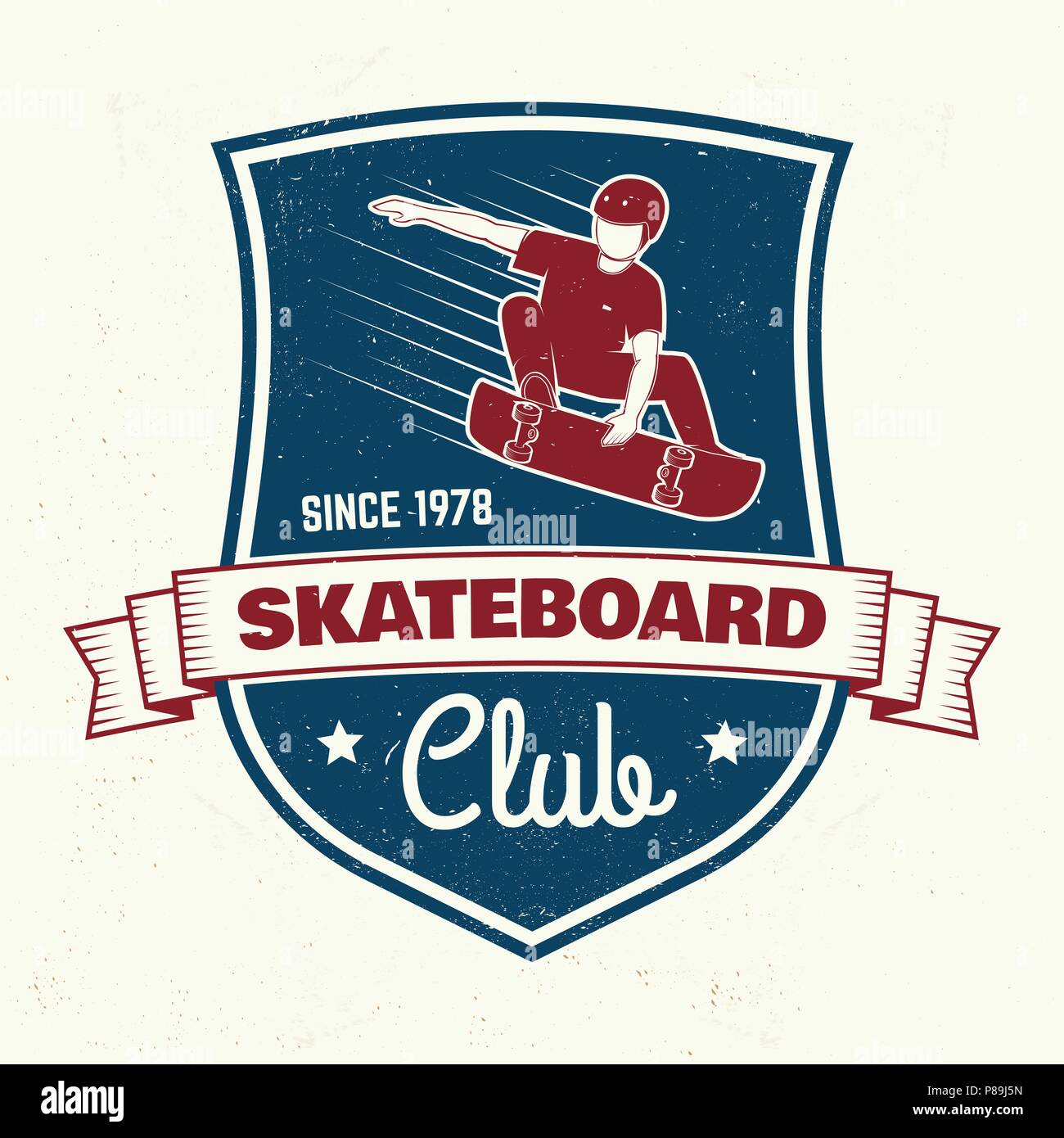 Skateboarding club badge. Vector illustration. For skate club emblems ...