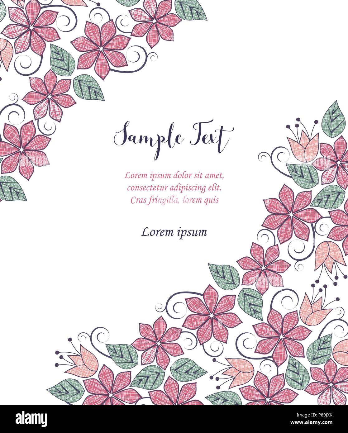 Vector illustration of flowers. Isolated on white background with ...