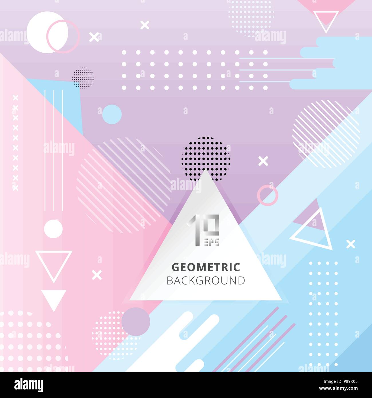 Abstract trendy geometric flat pattern pastel color style background ...