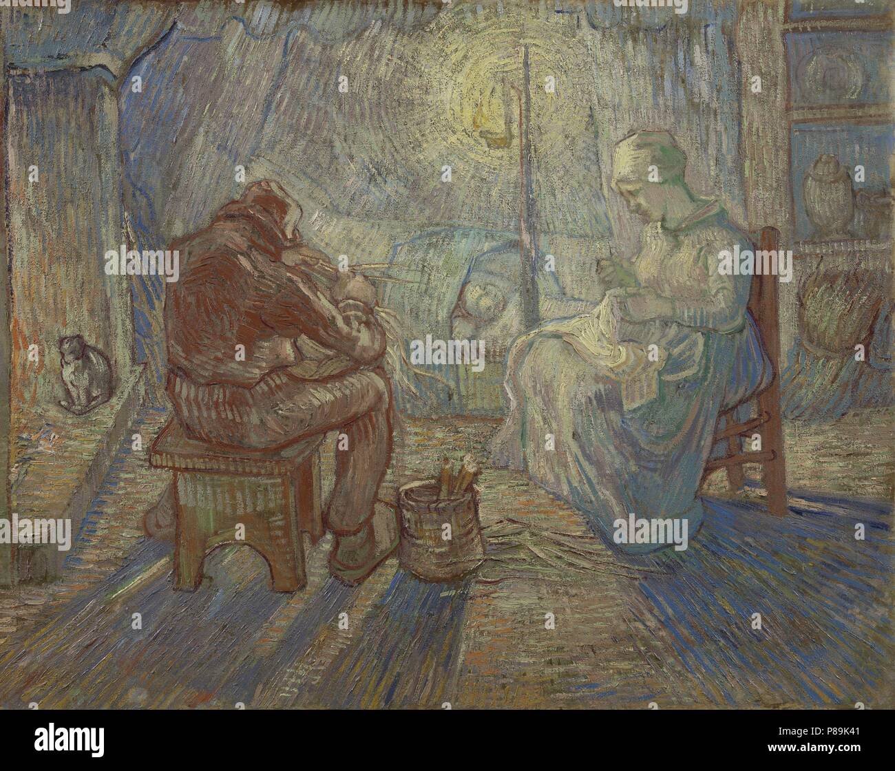 Night (after Millet). Museum: Van Gogh Museum, Amsterdam Stock Photo ...