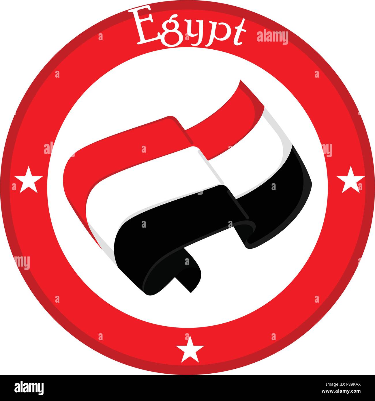 Flag of Egypt on a label Stock Vector Image & Art - Alamy