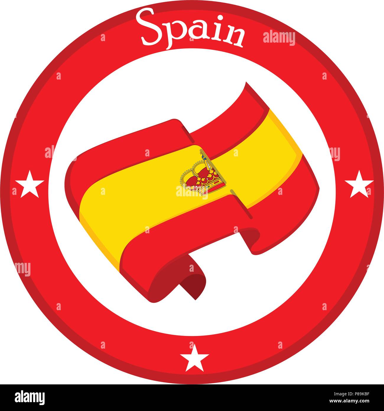 Flag of Spain on a label Stock Vector Image & Art - Alamy