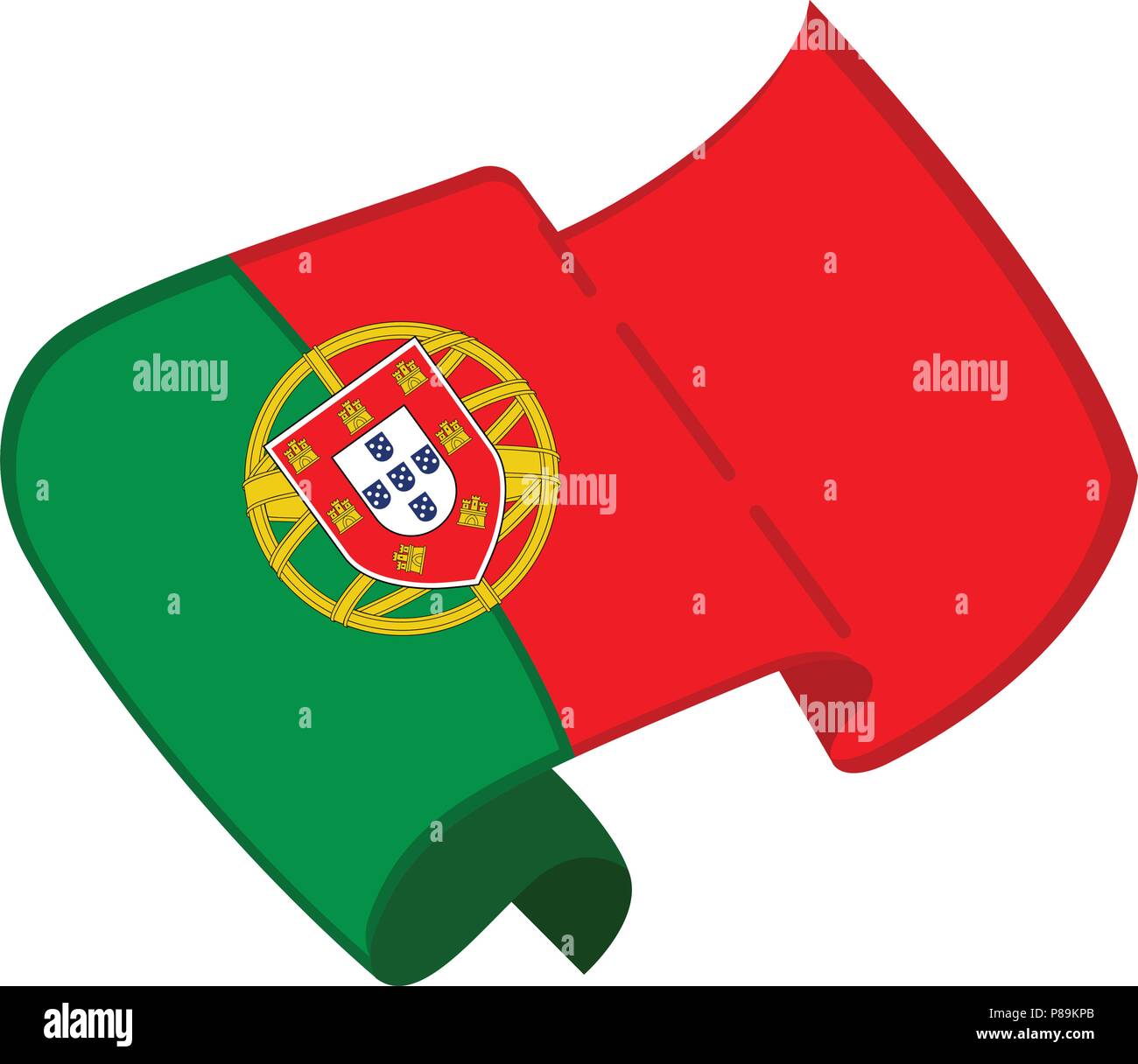 Isolated flag of Portugal Stock Vector Image & Art - Alamy