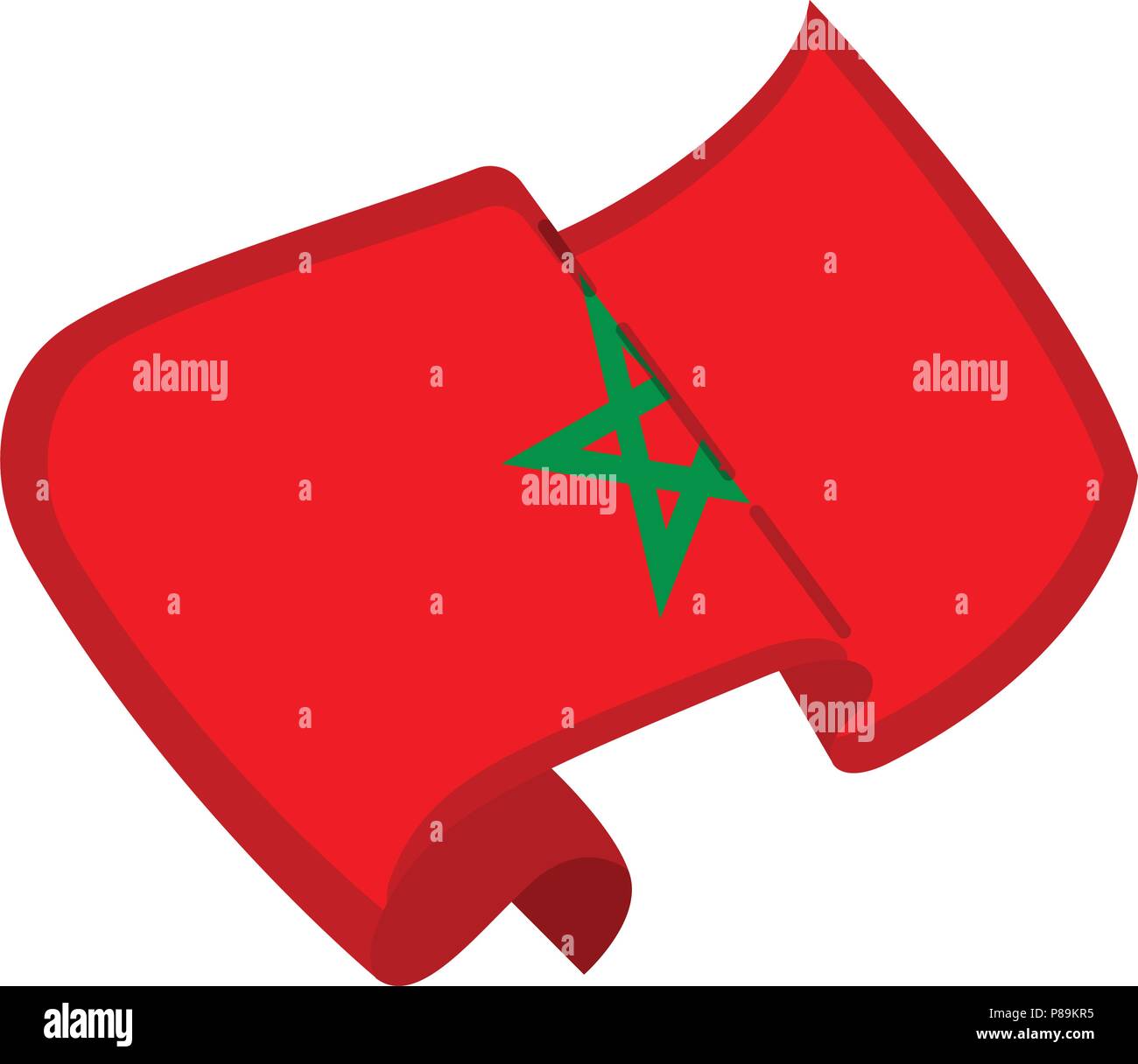 Isolated flag of Morocco Stock Vector Image & Art - Alamy