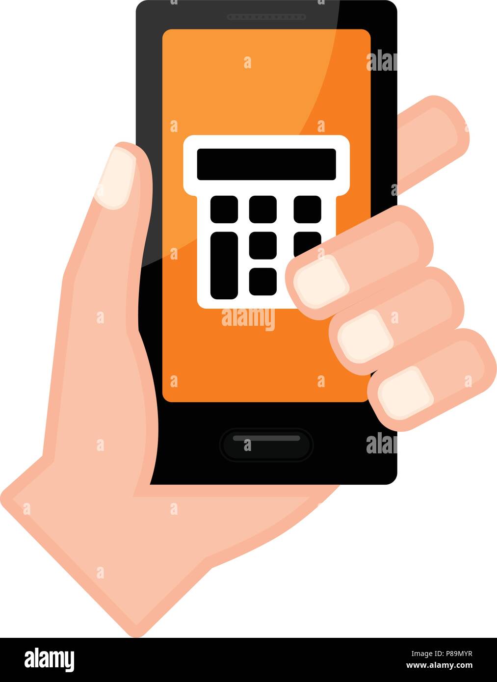 Smart phone calculator Stock Vector Images - Alamy