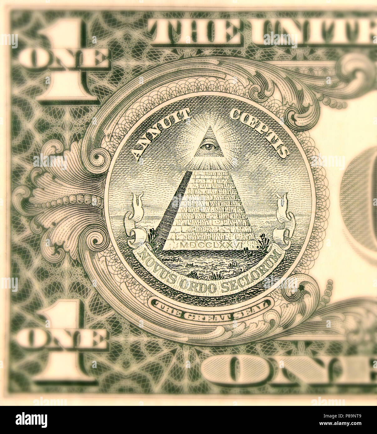 Us one dollar bill reverse hi-res stock photography and images - Alamy
