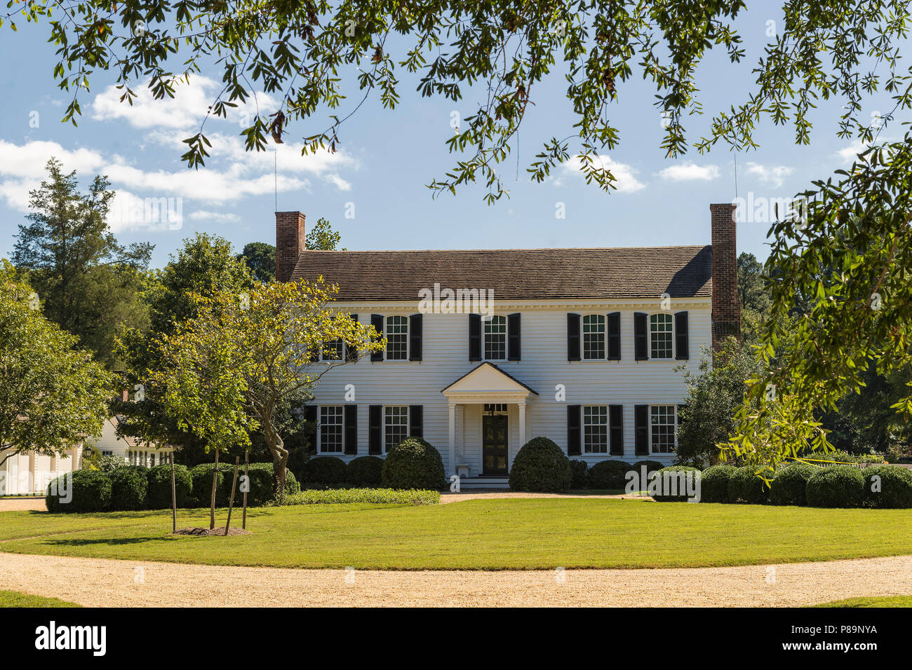 Bassett Hall home of John D. Rockefeller in Colonial Williamsburg Stock ...