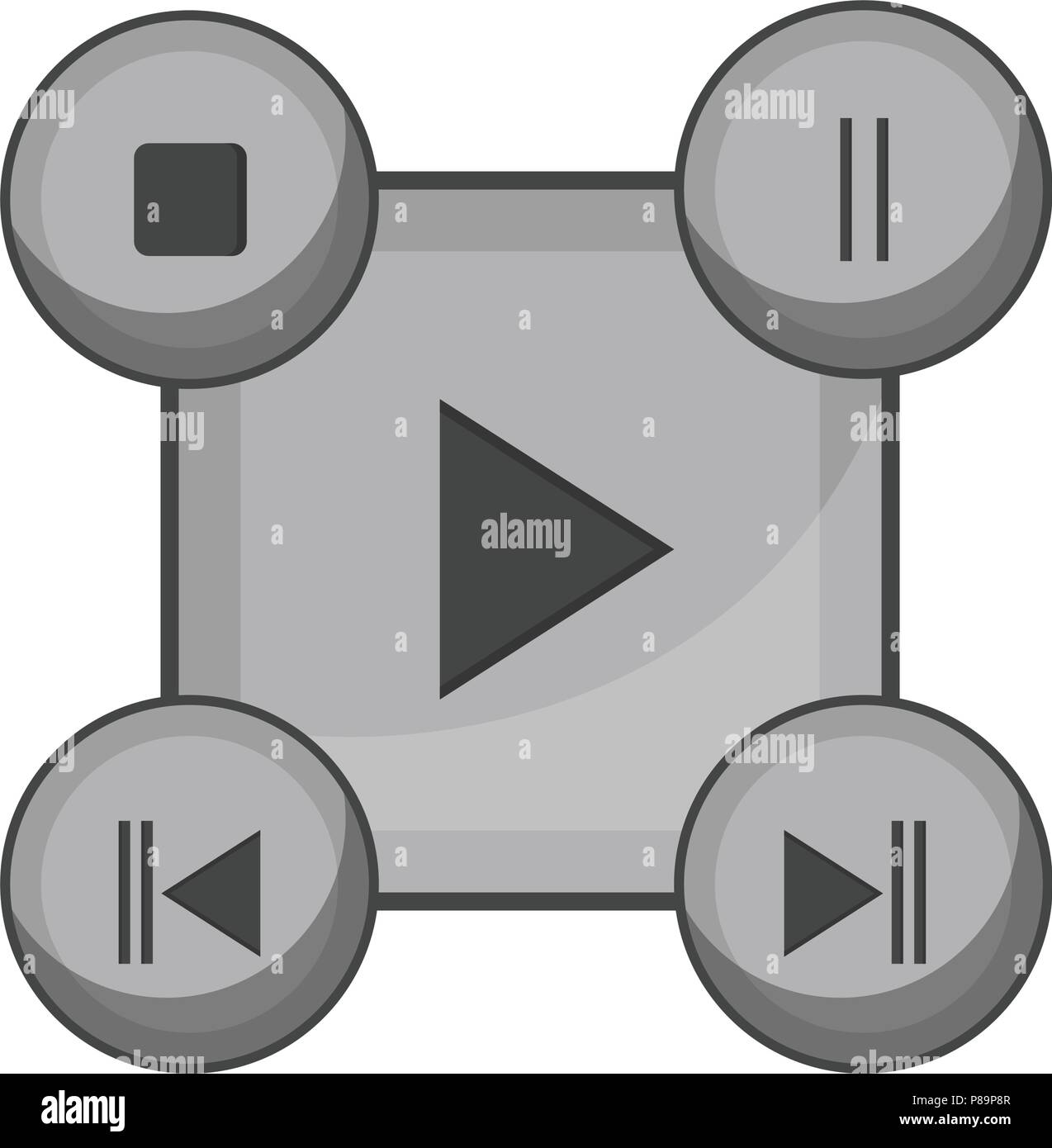 Push media image Stock Vector Images - Alamy