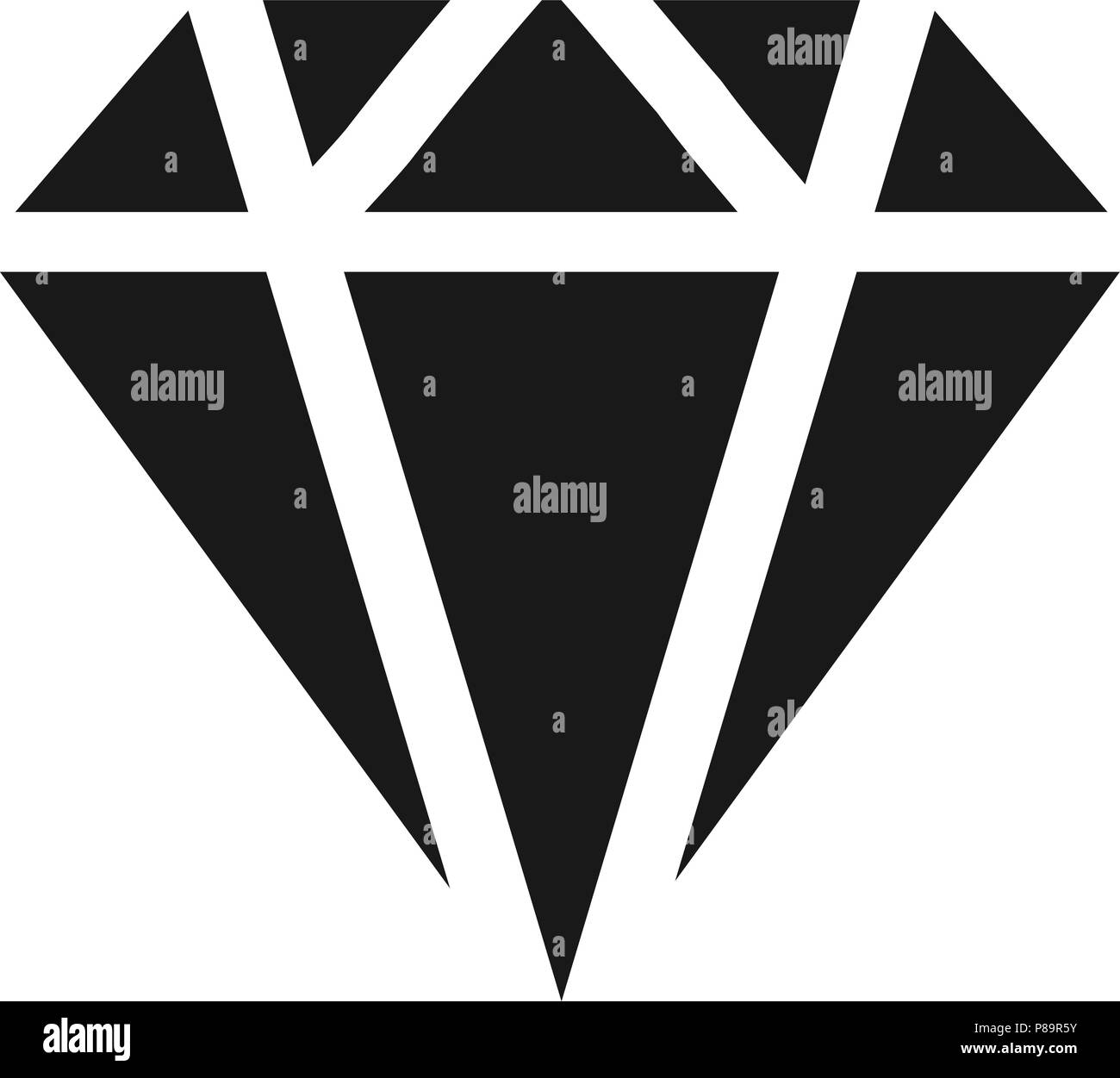 Diamond Icon Vector. Simple flat symbol. Perfect Black pictogram ...