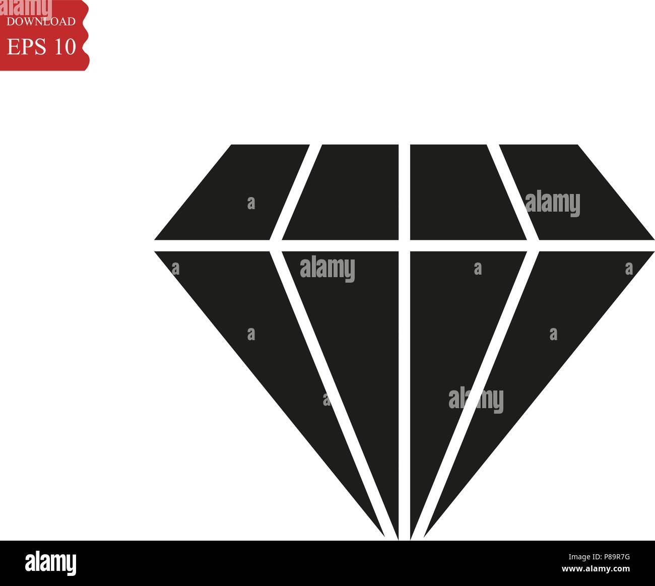 Diamond icon in trendy flat style isolated on background. Diamond icon ...