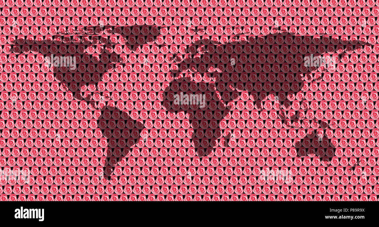 World map pink hi-res stock photography and images - Alamy
