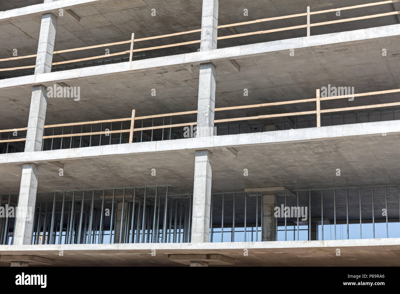 concrete multi-storey building under construction. modern construction ...