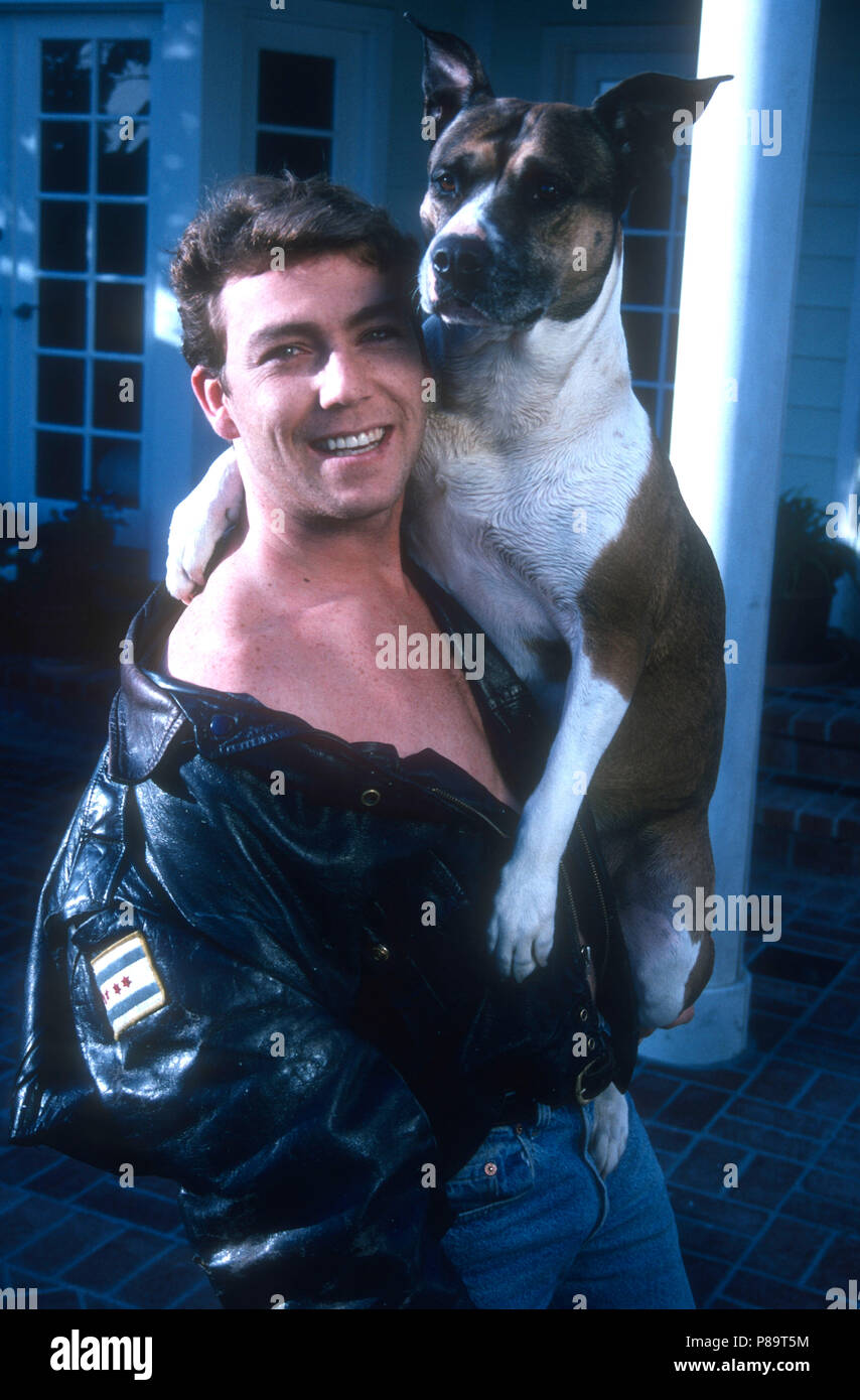 MALIBU, CA - FEBRUARY 22: (EXCLUSIVE) Actor Griffin O'Neal and dog ...