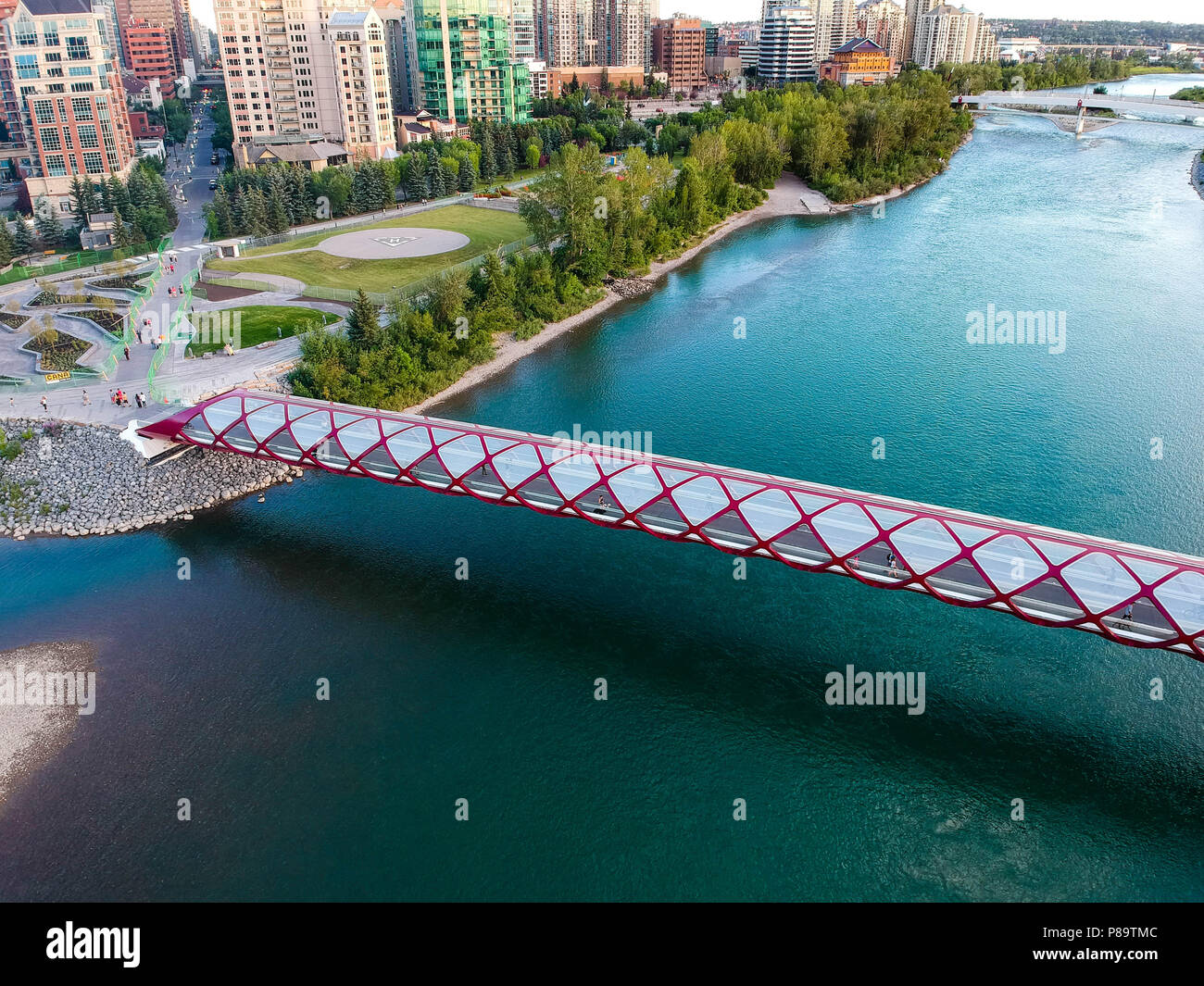 Peace Bridge view to the river Stock Photo - Alamy