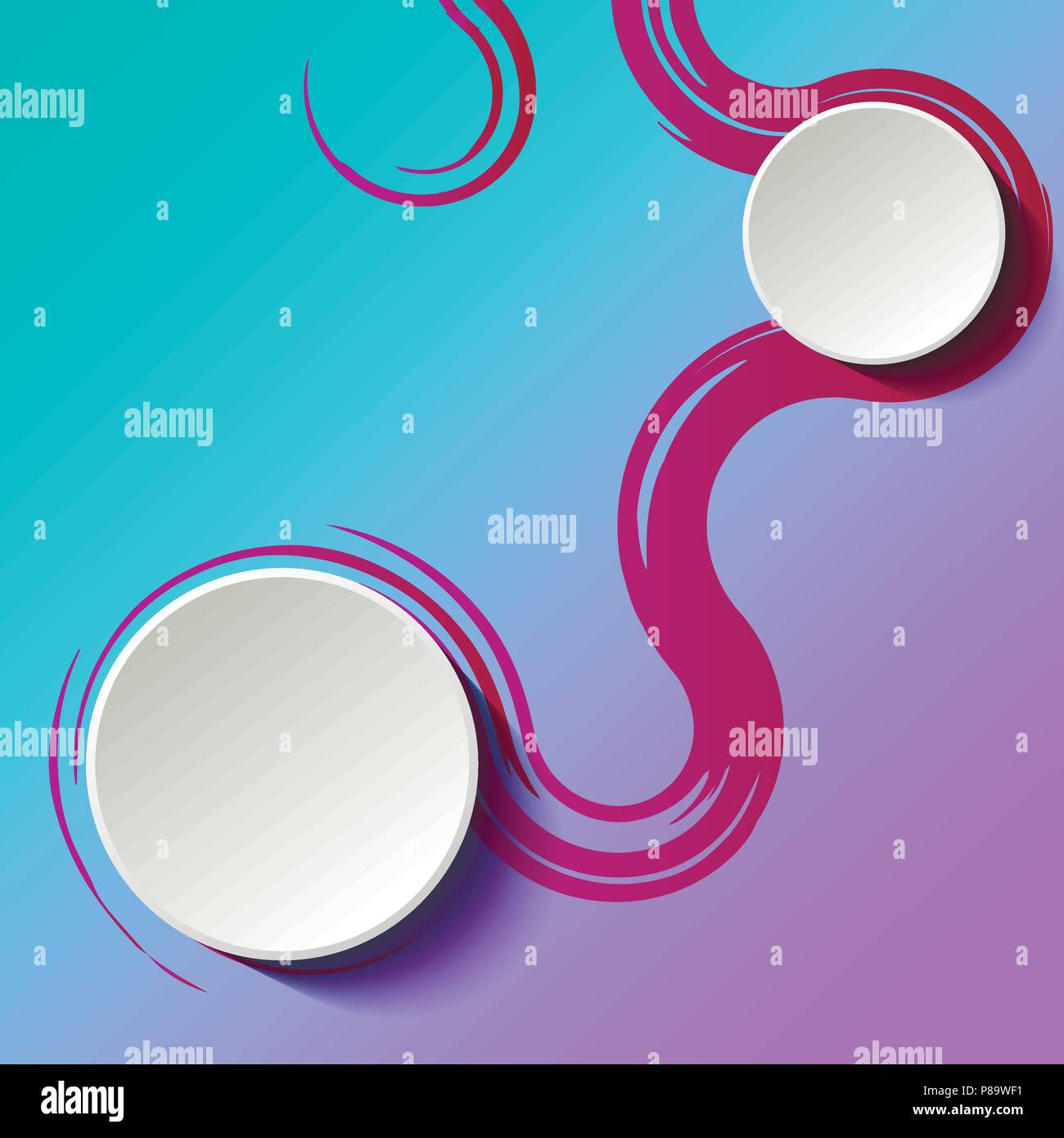 Colorful vector background with two paper plates Stock Vector Image ...