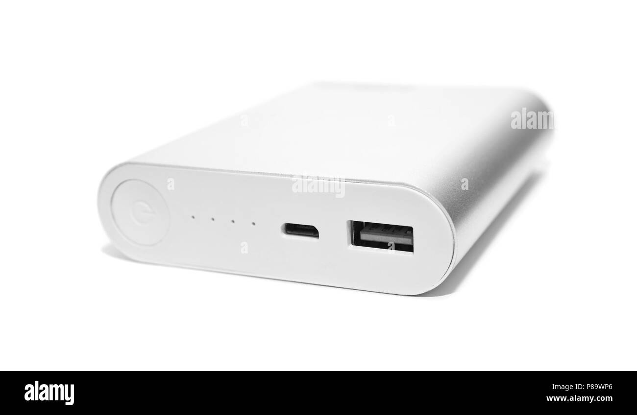powerbank isolated on a white background Stock Photo - Alamy