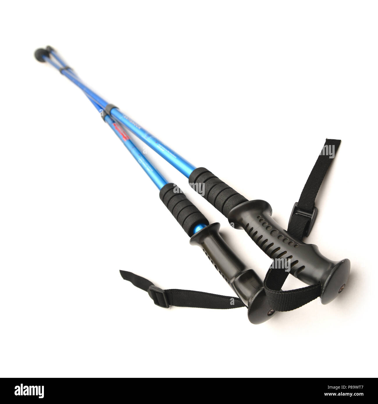Trekking poles isolated on white Stock Photo - Alamy