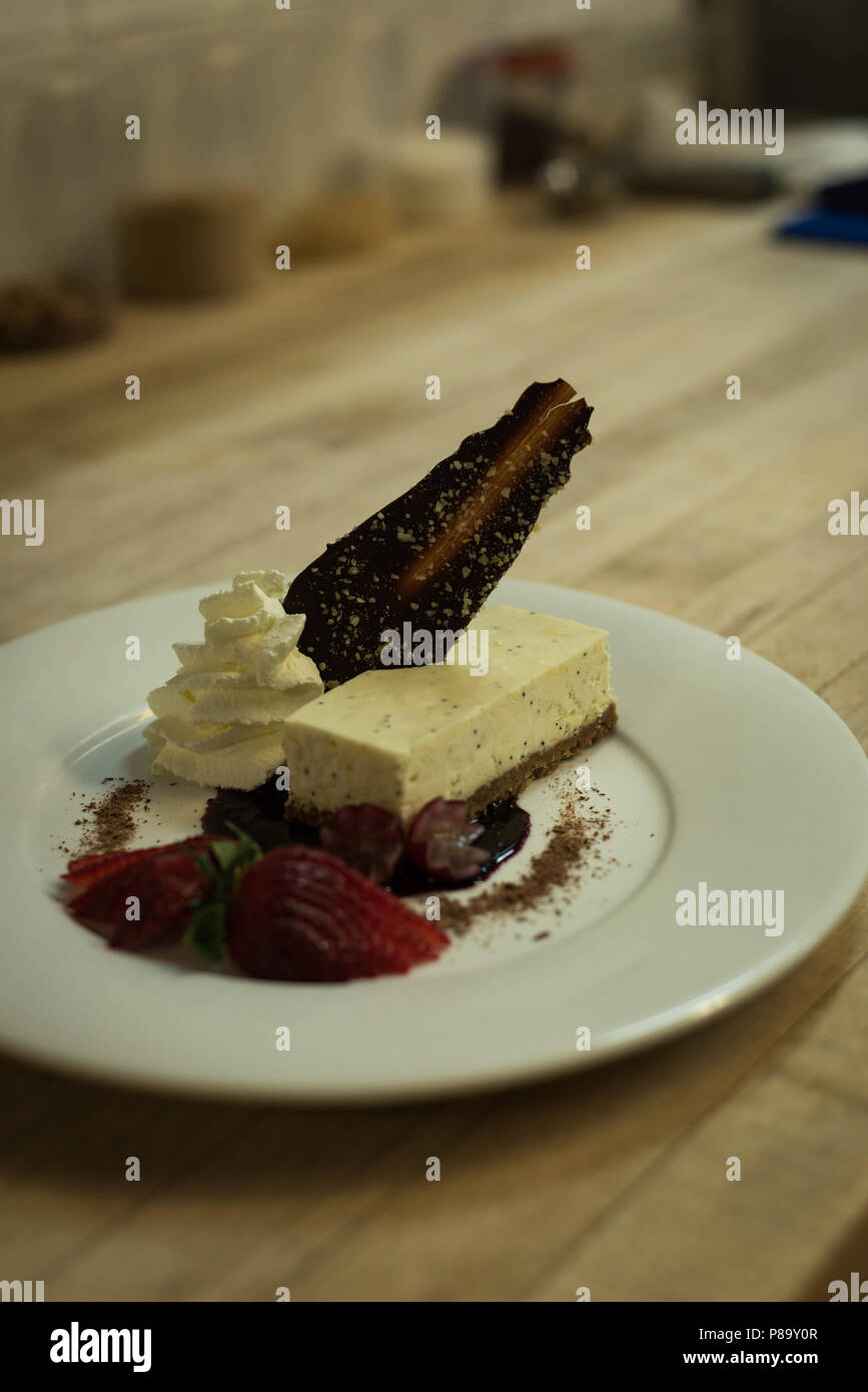 Dessert food in a plate Stock Photo - Alamy