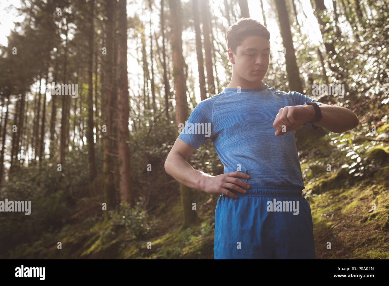 Runner watch forest hi-res stock photography and images - Alamy