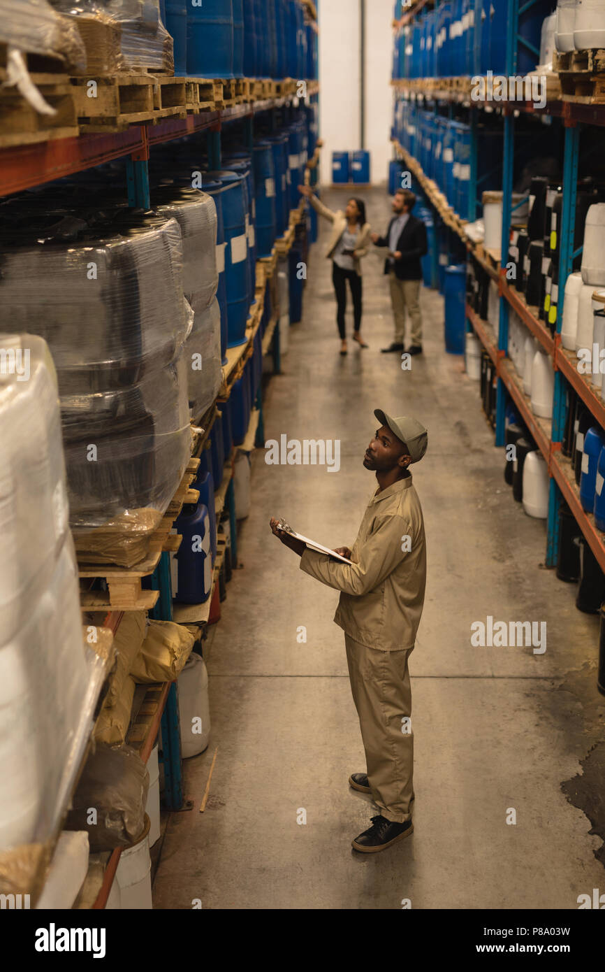 Caucasian young male storehouse worker hi-res stock photography and ...