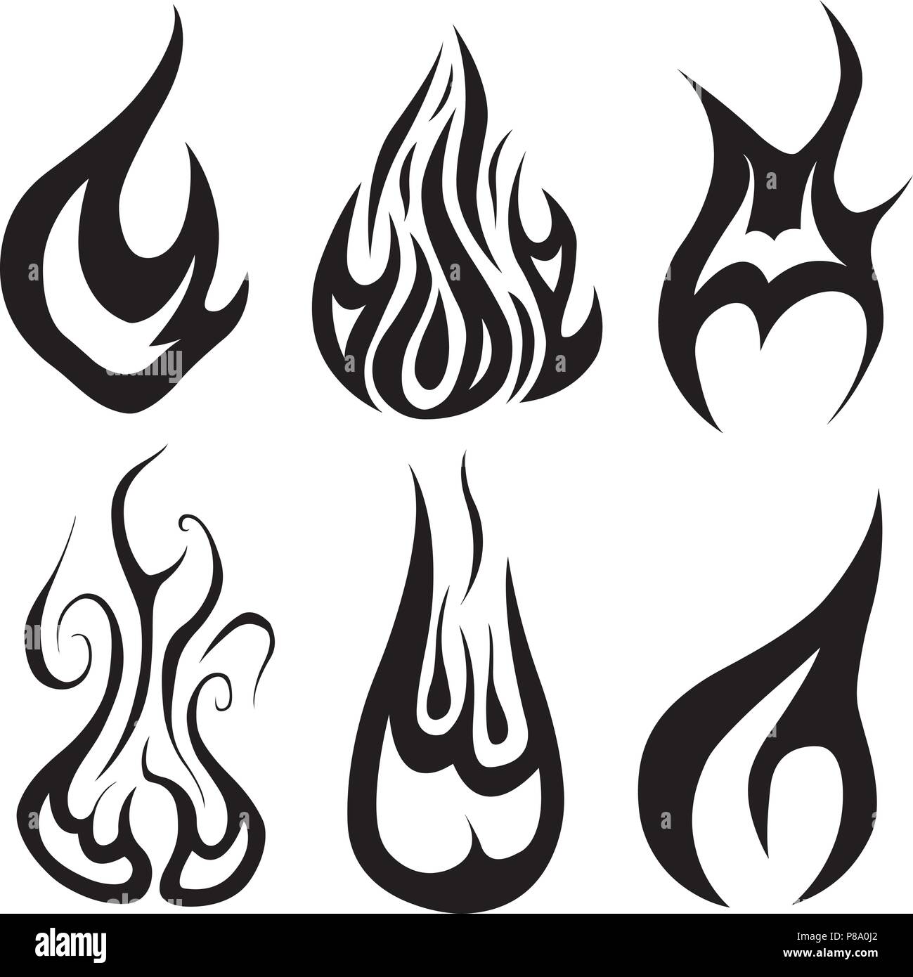 Flame fire hot curve icon hi-res stock photography and images - Alamy