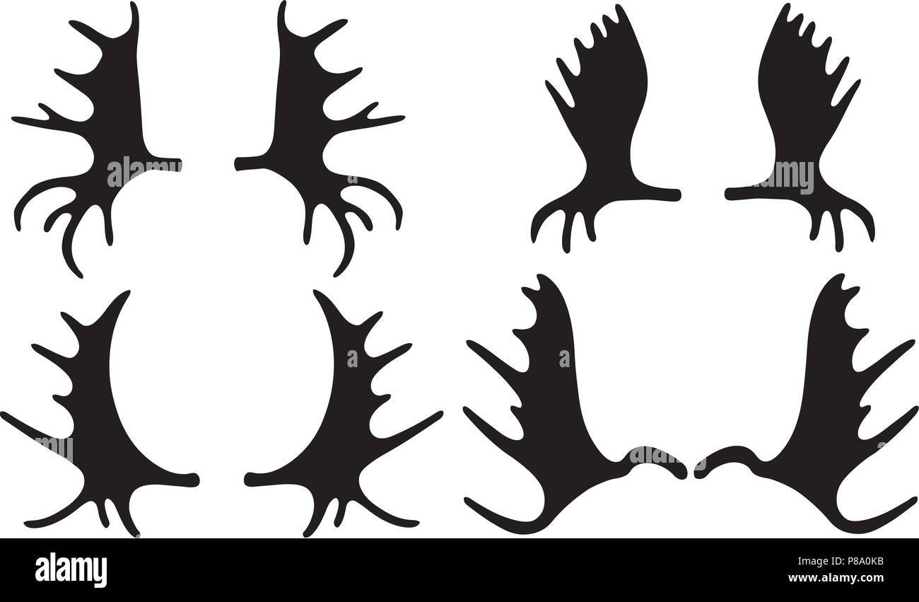 Set of antlers Cut Out Stock Images & Pictures - Alamy