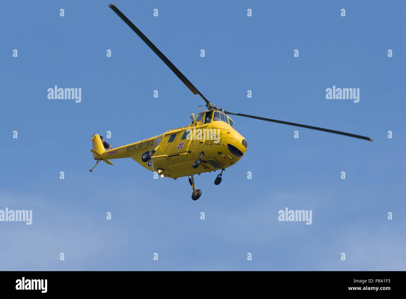 Westland Whirlwind Helicopter HAR10 in Royal Air Force yellow air sea ...