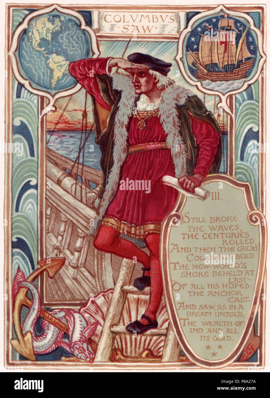 Christopher Columbus. From: Columbia's Courtship: A Picture History of ...