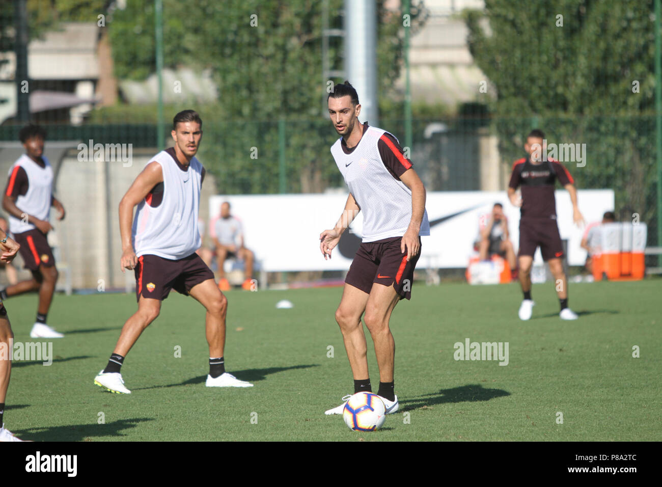 Italy. 09th July, 2018. Javier Pastore making the first training ...
