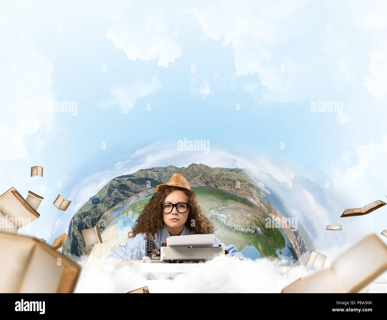 Creative inspiration of young female writer Stock Photo - Alamy