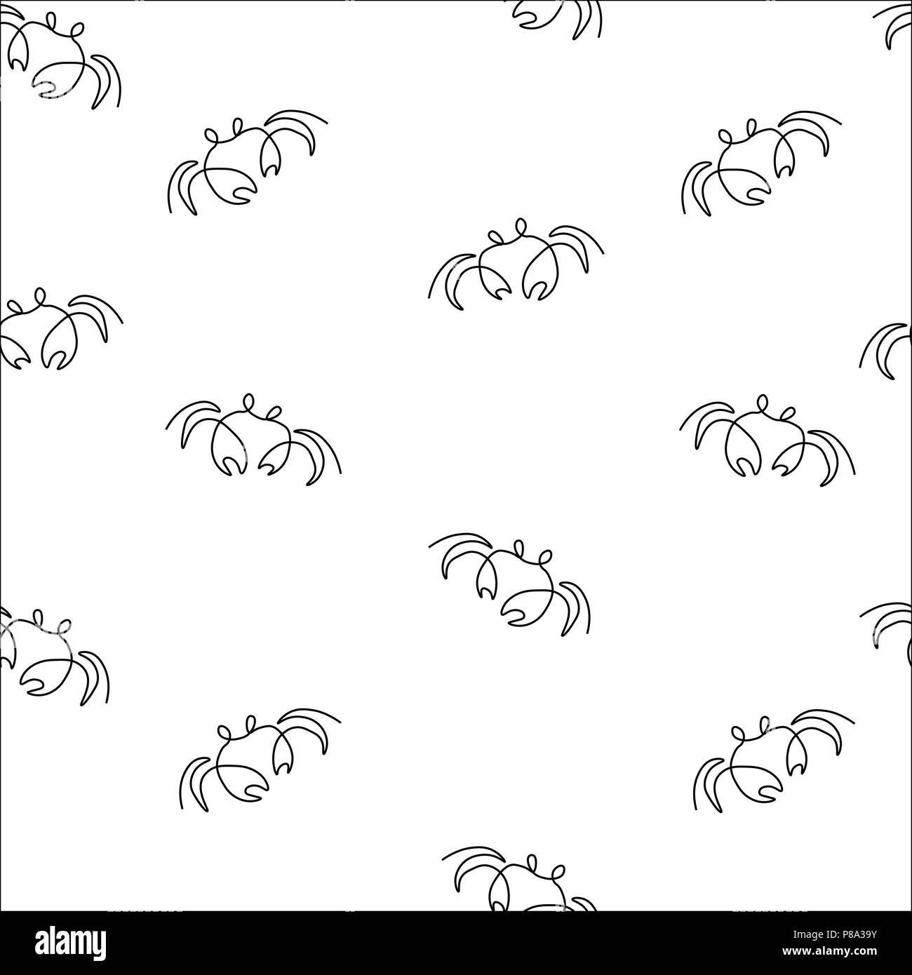 Crab outline Stock Vector Images - Alamy
