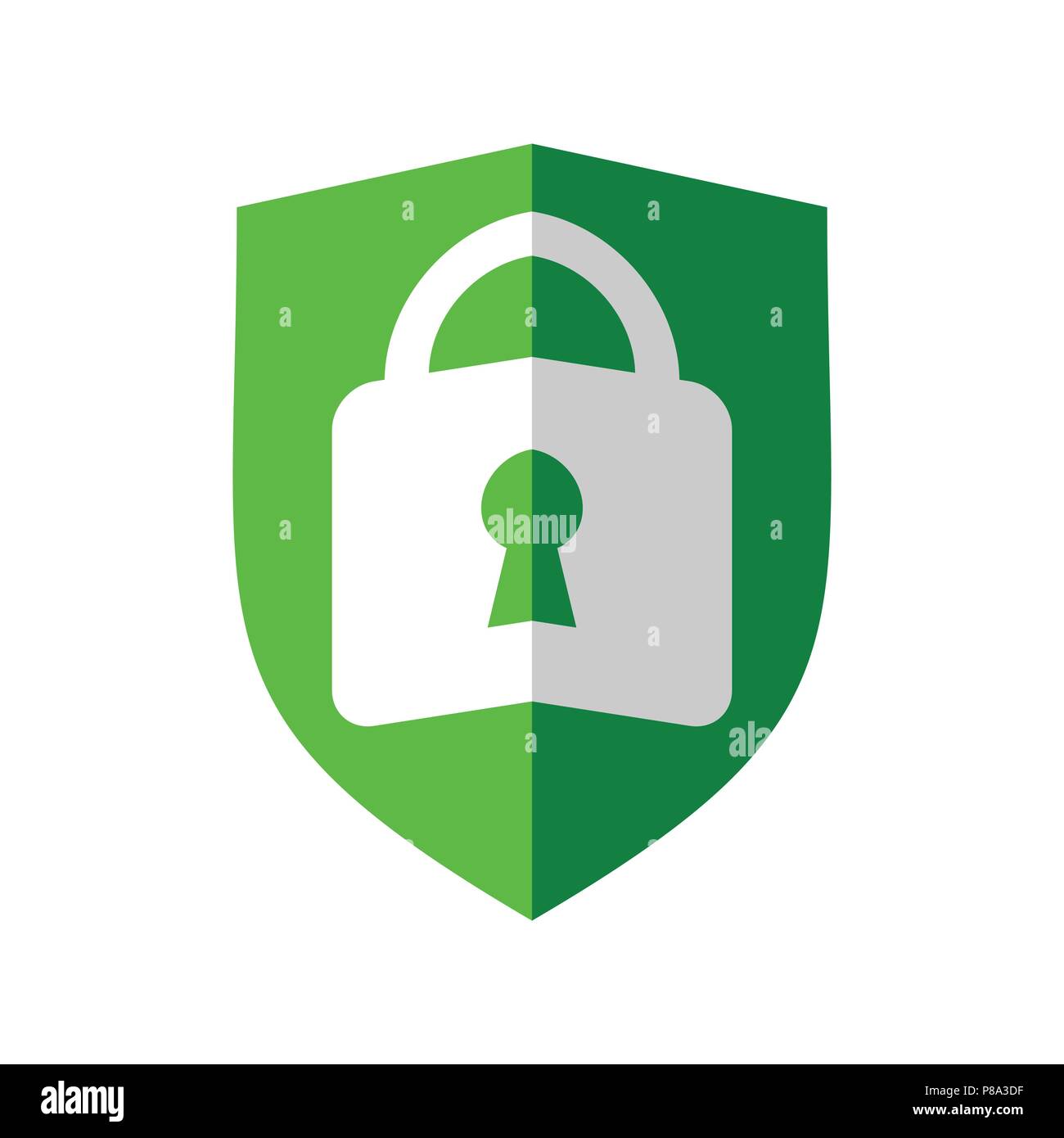 Lock Folded Shield Vector Symbol Graphic Logo Design Template Stock ...