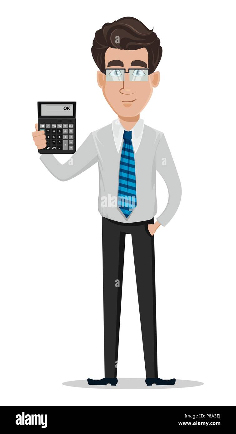 Male Accountant Cartoon