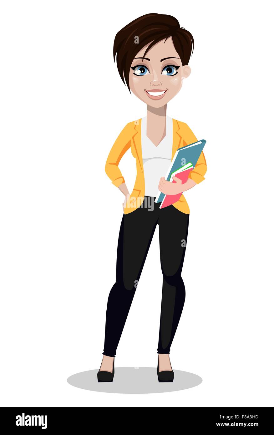 Business woman, freelancer, banker. Beautiful lady in casual clothes ...